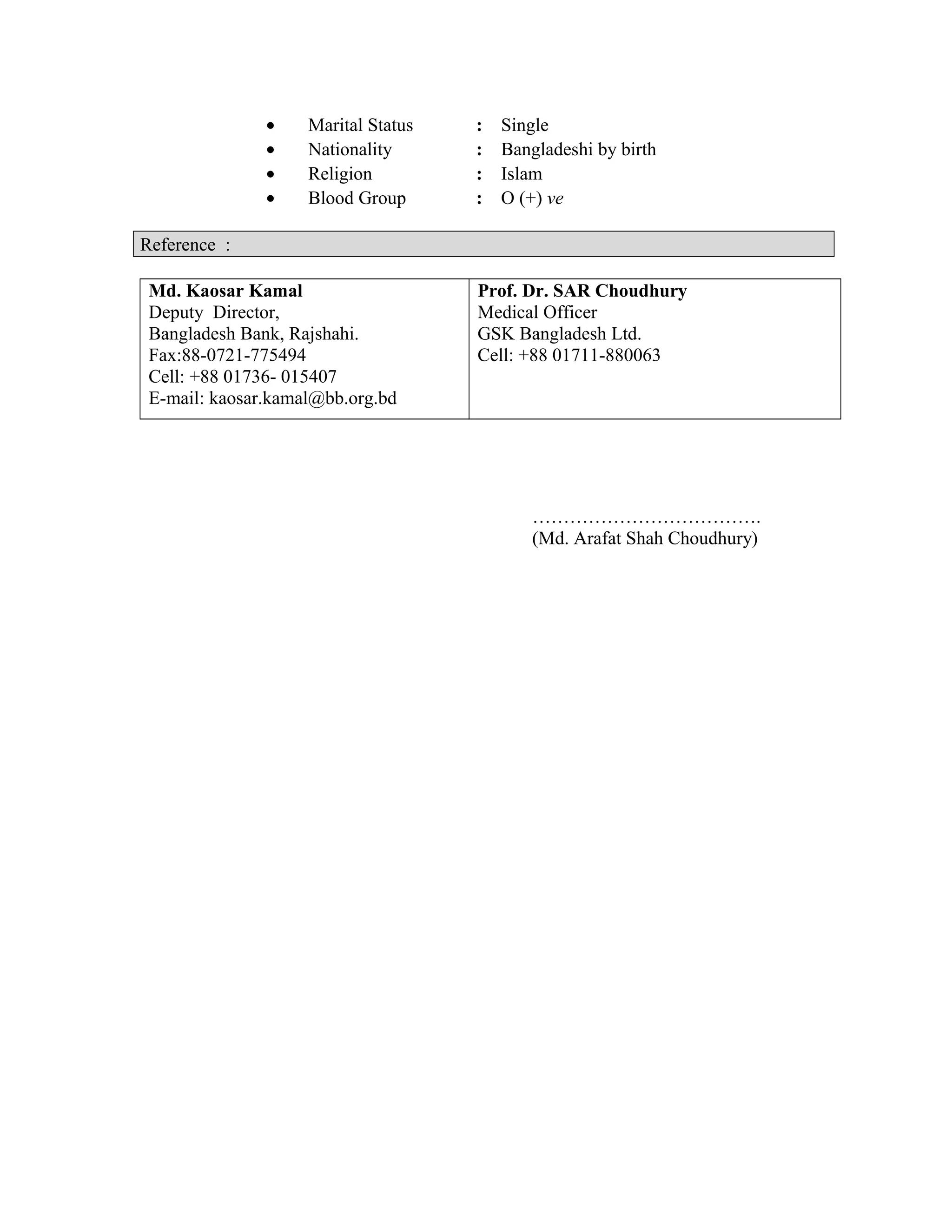 ARAFAT-LatestCV - Copy (1) | DOC