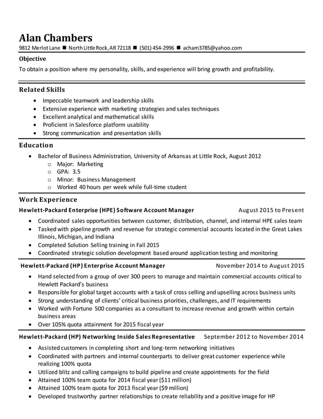 Alan Chambers Resume' | DOCX