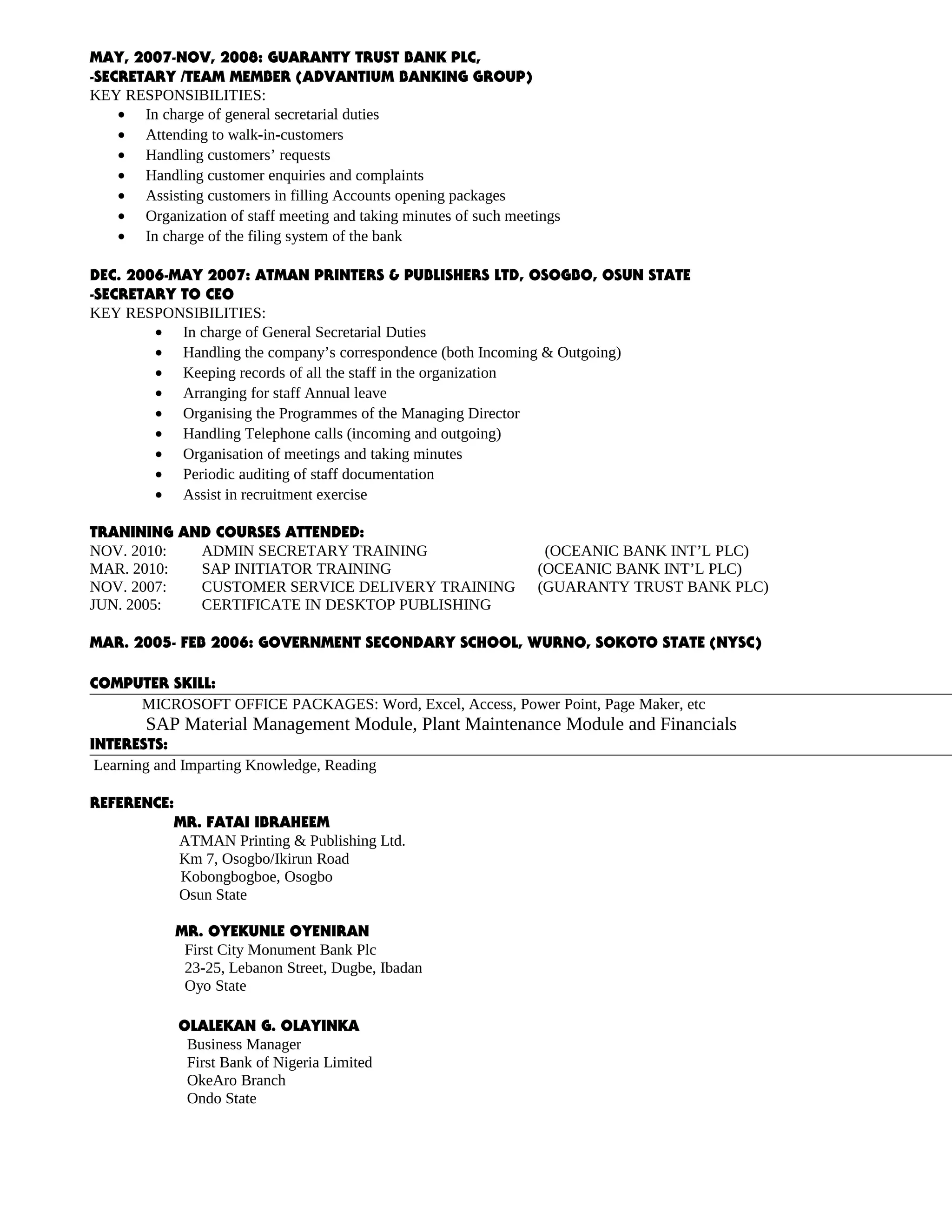 ADEBISI, Wasiu Adekanmi | DOC