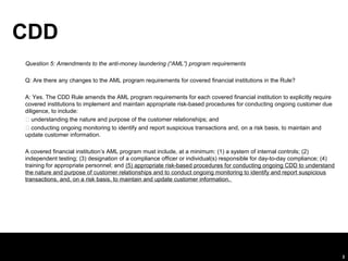 Design and Implementation of the CDD and Beneficial Ownership final ...