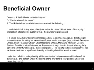 Design and Implementation of the CDD and Beneficial Ownership final ...
