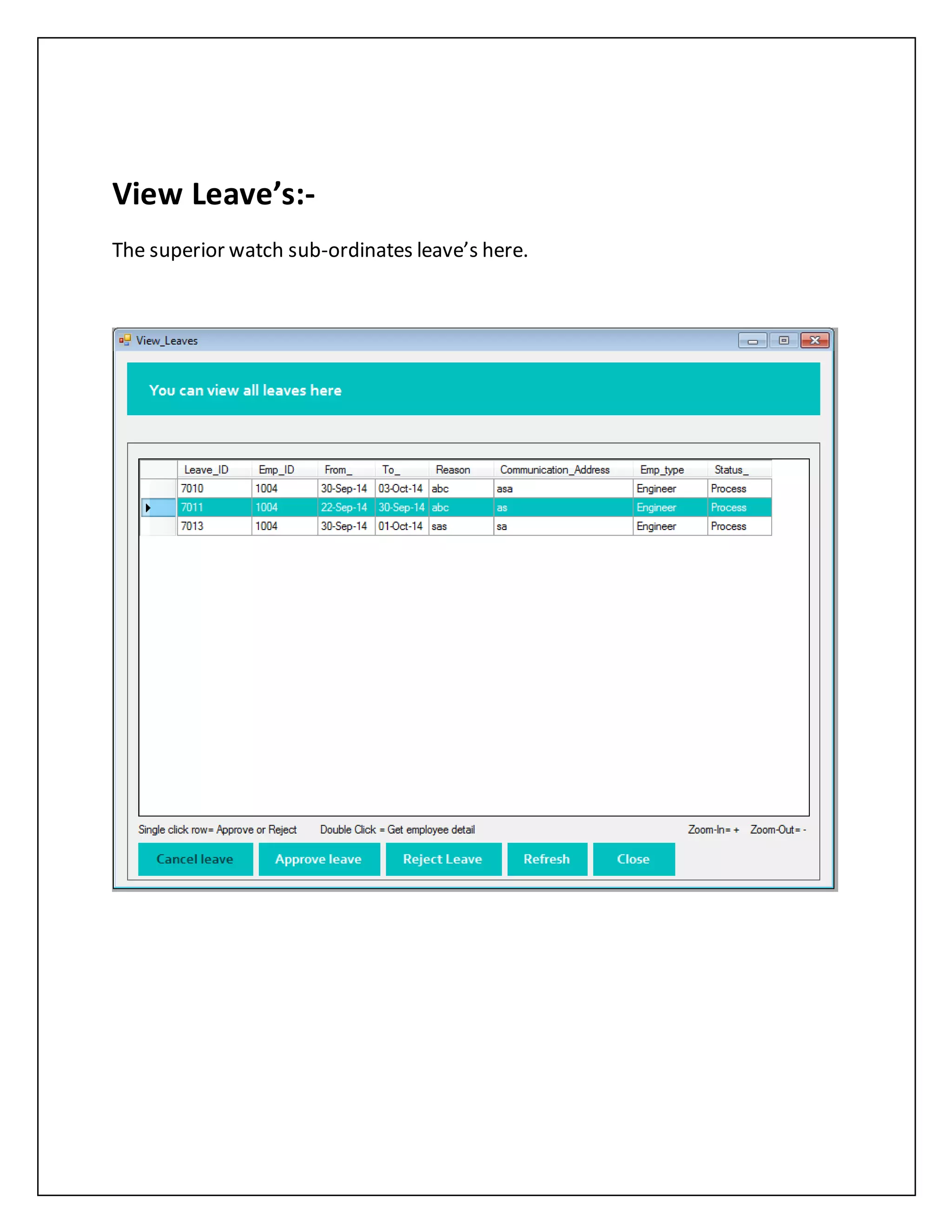 Leave Management System Documentation | DOCX