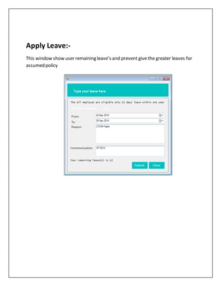Leave Management System Documentation | DOCX