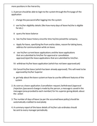 Leave Management System Documentation | DOCX