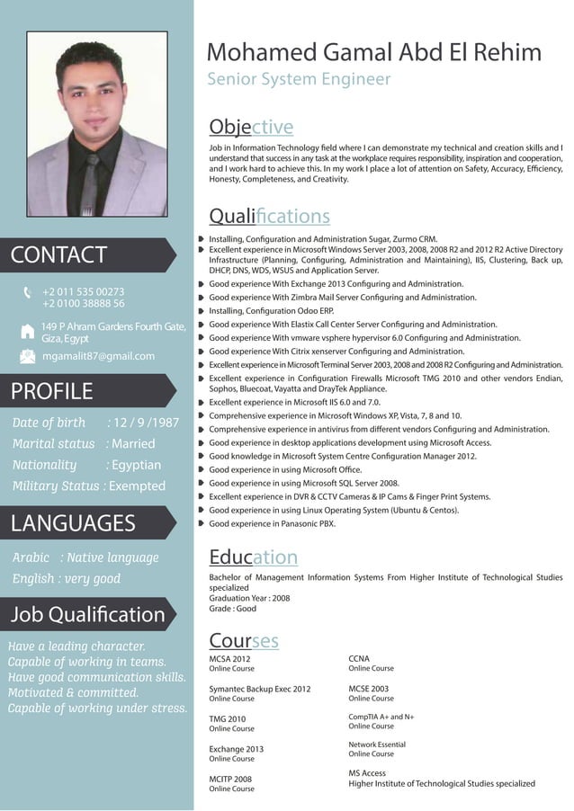 gamal cv | PDF