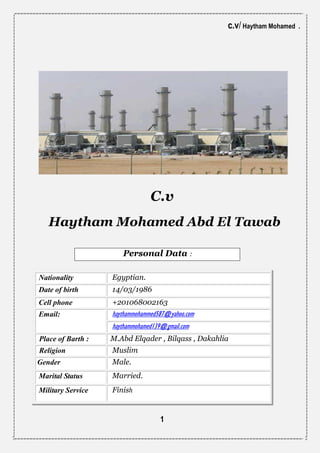 Haytham Mohamed C.V 2016 | PDF