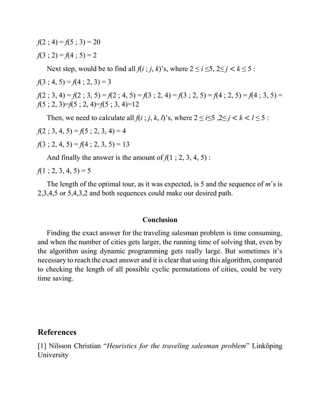 The Traveling Salesman Problem | PDF