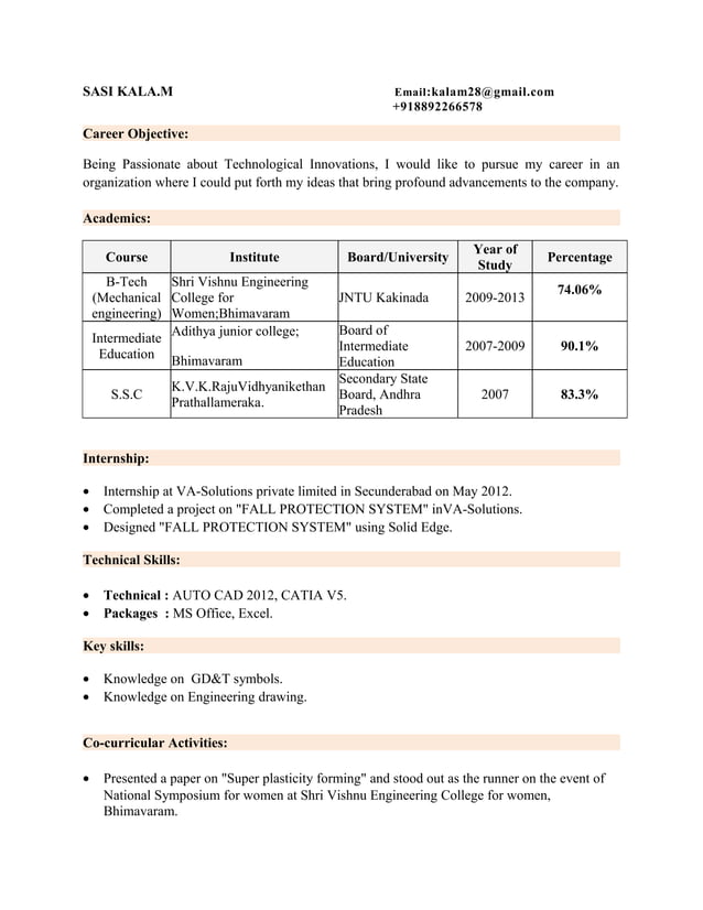 sasi Resume | PDF