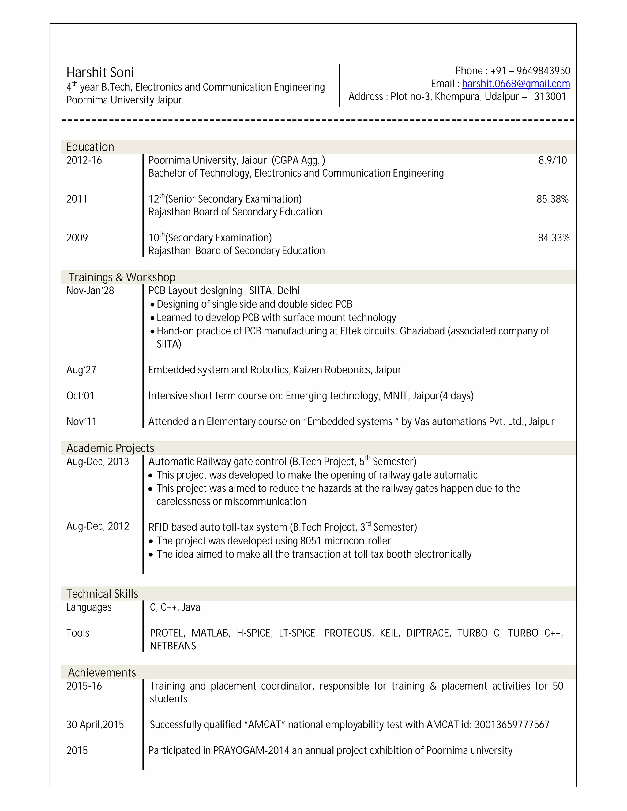 HARSHIT resume | PDF | Computing | Technology & Computing