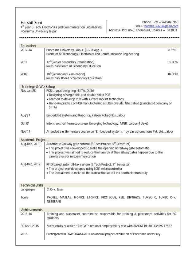 HARSHIT resume | PDF | Computing | Technology & Computing