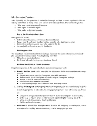 SOP for Distribution | DOCX