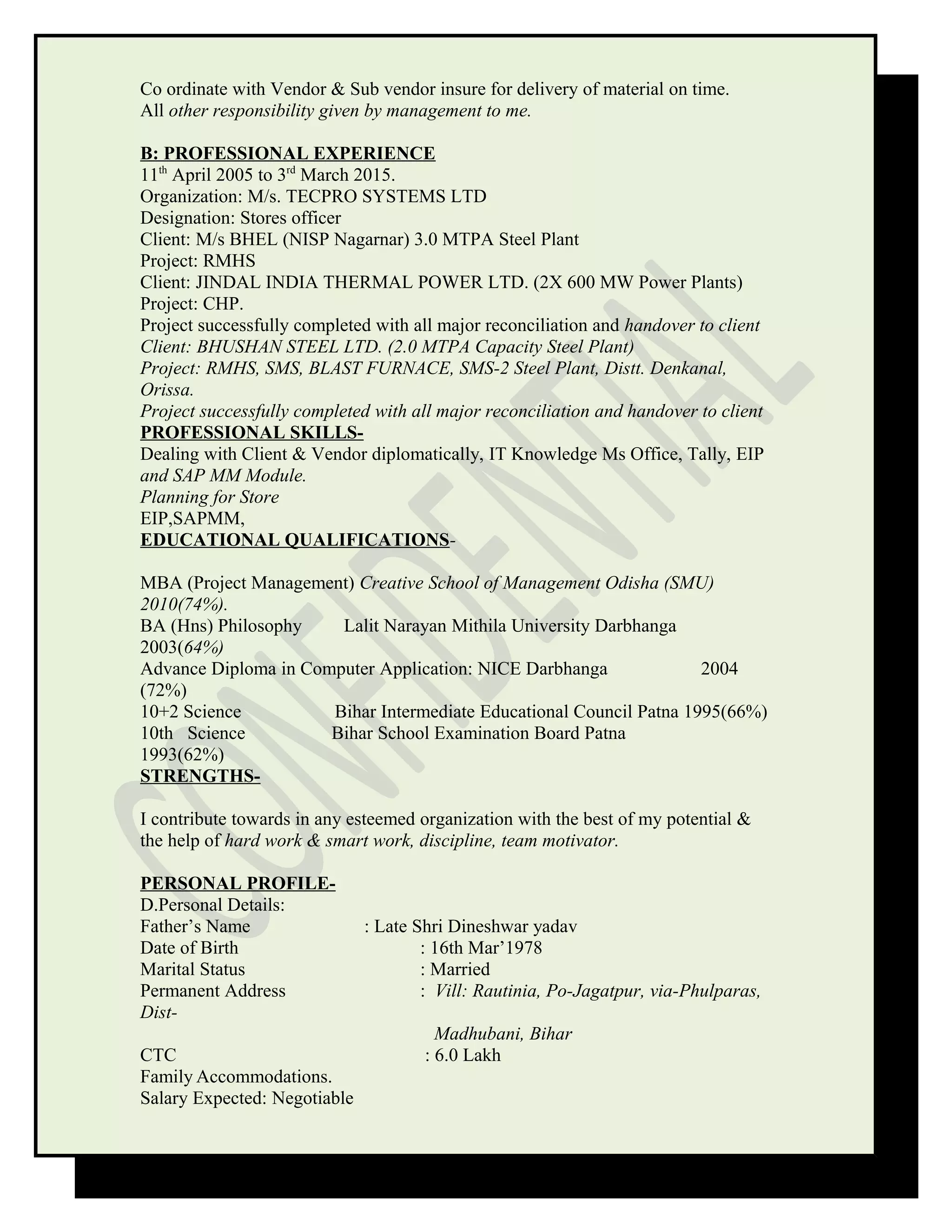 Manoj kumar CV (1) | DOC