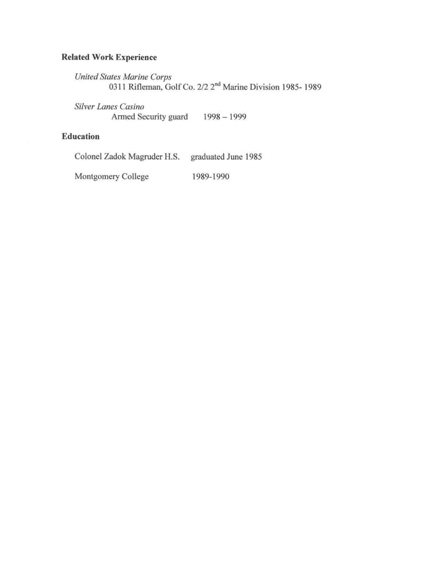 Military Cover Letter and Resume | PDF