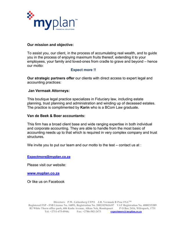 MyPlan FPS profile Rev 7 of 2015 | PDF