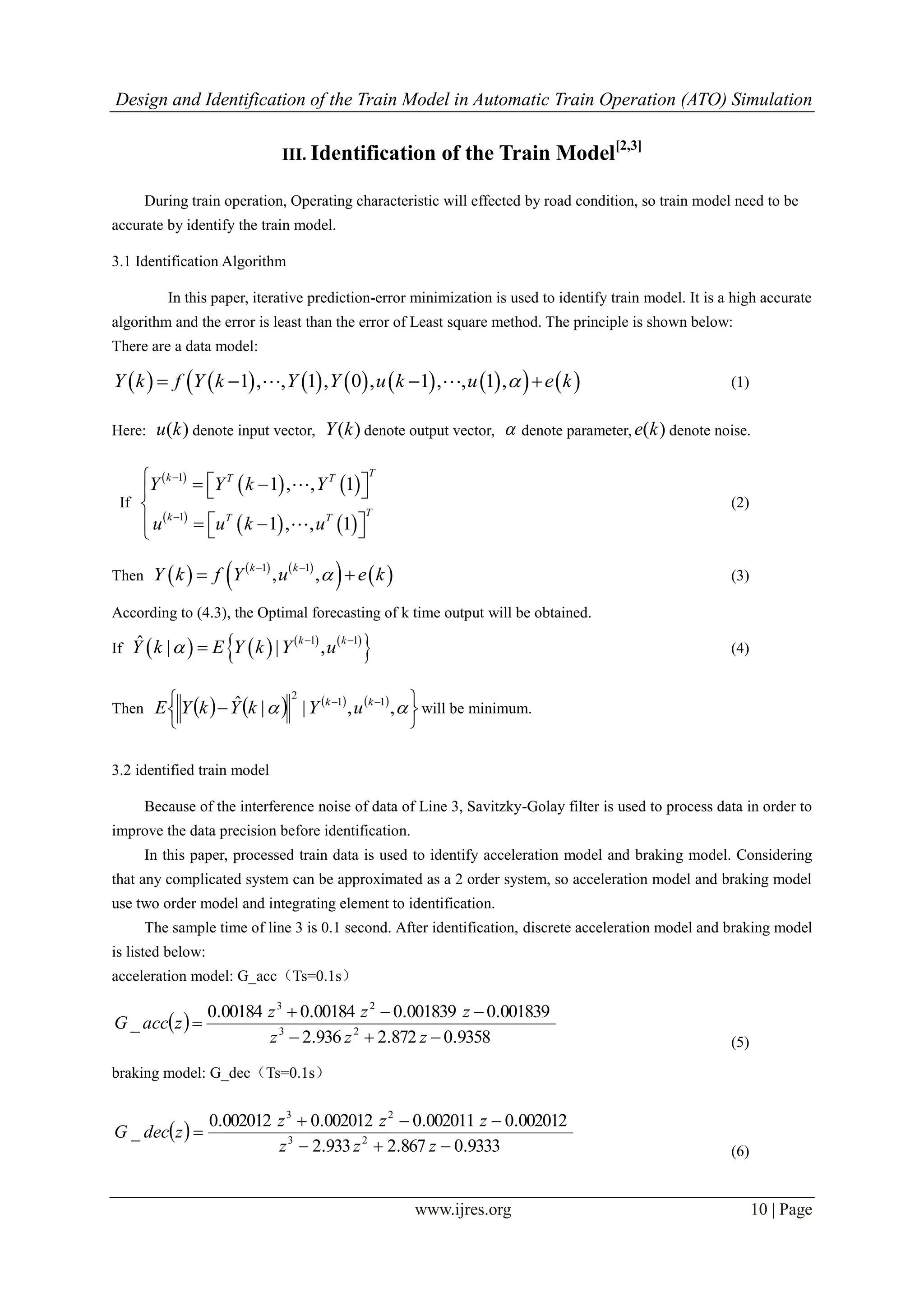 Design And Identification Of The Train Model In Automatic Train Operation Ato Simulation