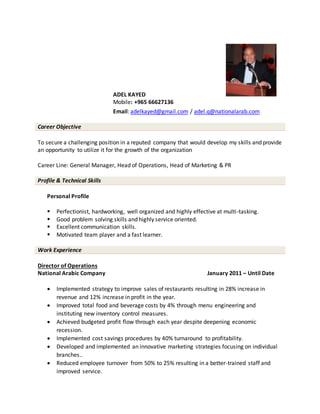 Adel Kayed CV | DOCX