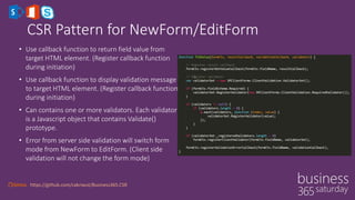 O365 Saturday - Deepdive SharePoint Client Side Rendering | PPTX