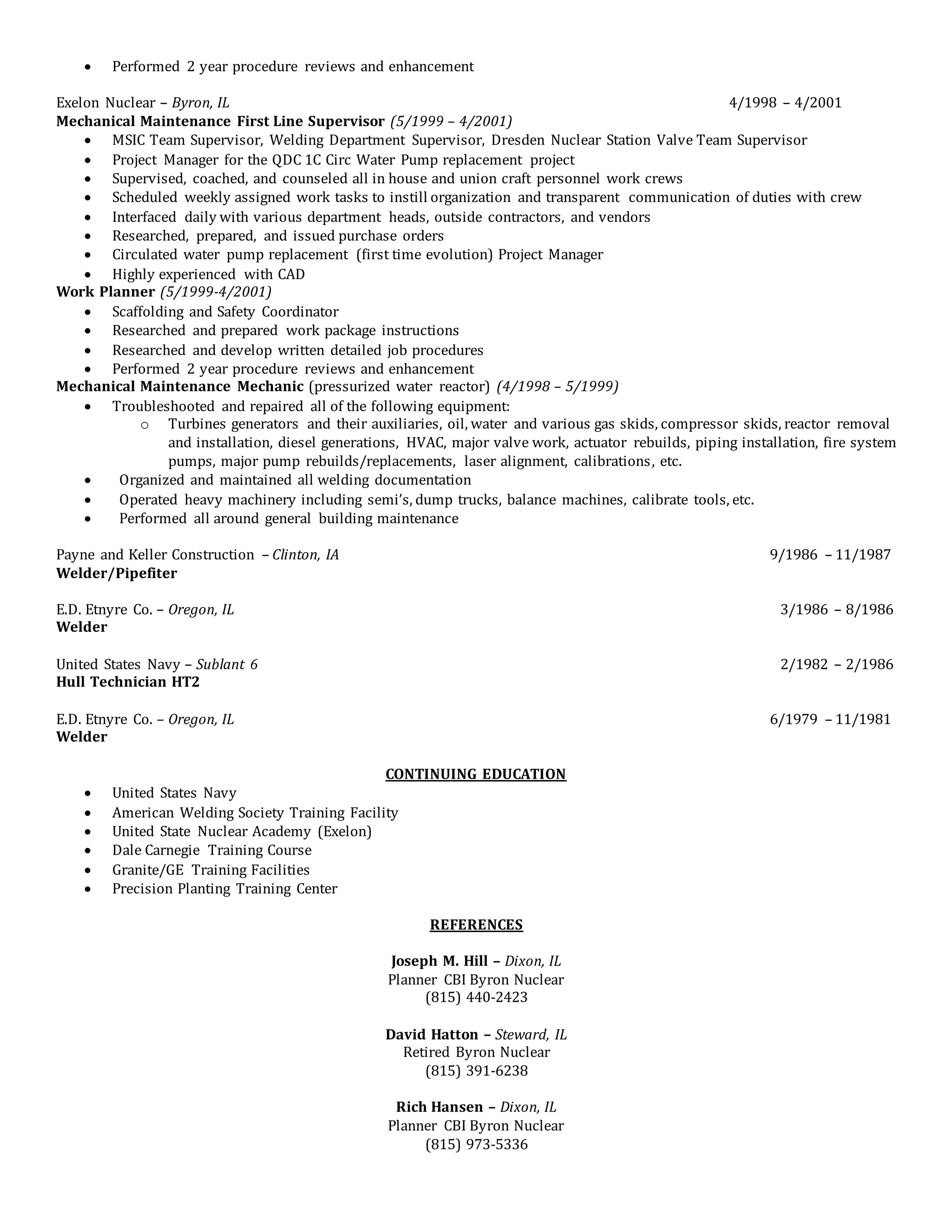 JamesWiseman Resume | DOCX | Civil Engineering Industry | Industries