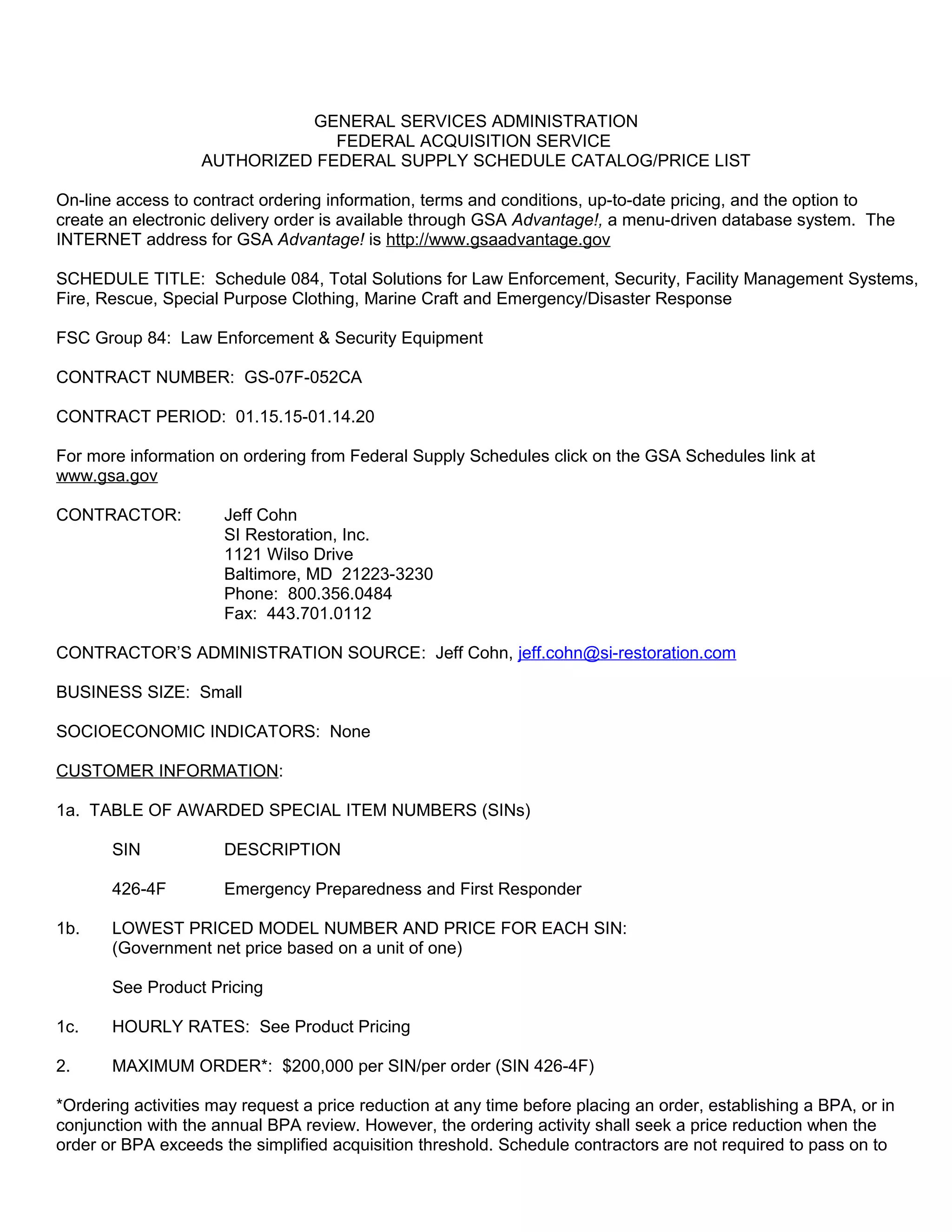 GSA Cover Letter | DOC