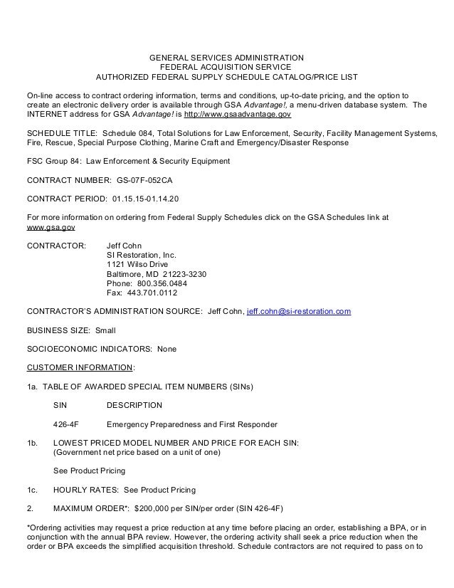 Gsa Cover Letter