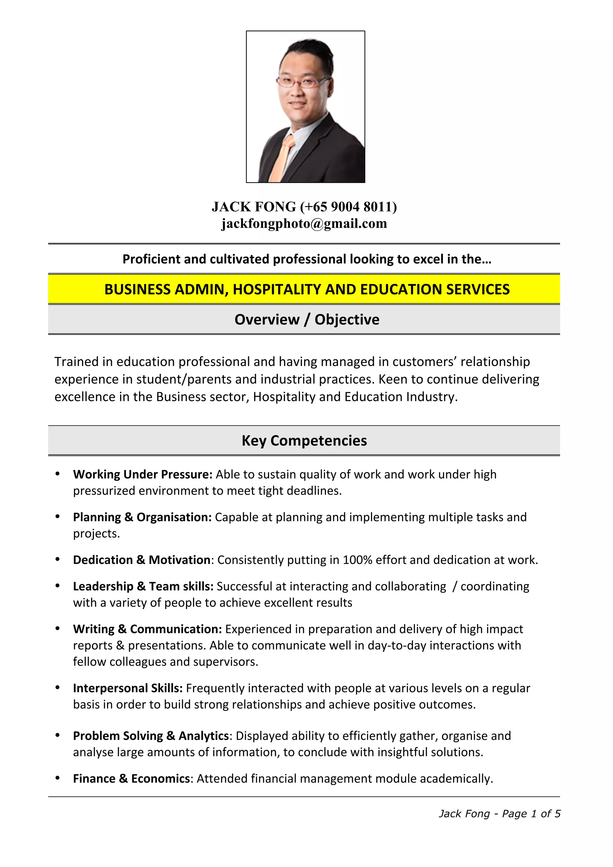 Resume & CV_Jack Fong | PDF