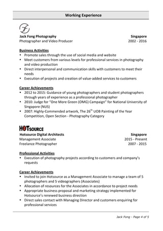 Resume & CV_Jack Fong | PDF