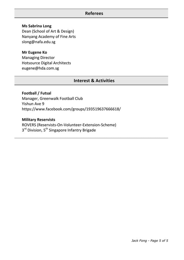 Resume & CV_Jack Fong | PDF