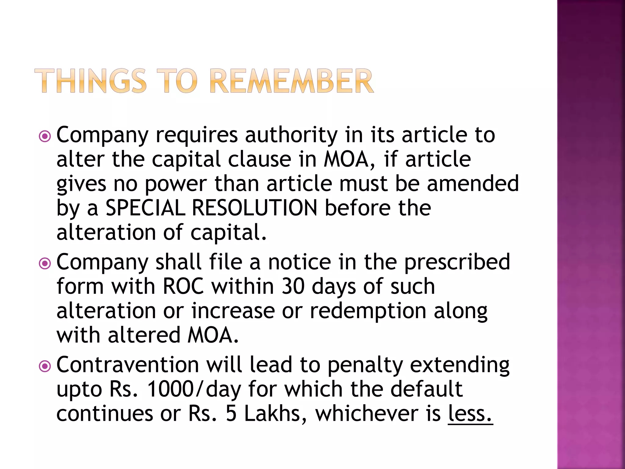 Alteration of share capital | PPTX