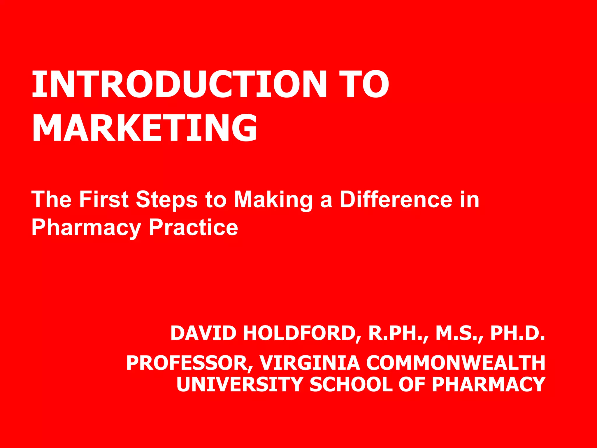 Chapter 1 - Intro to marketing | PPTX