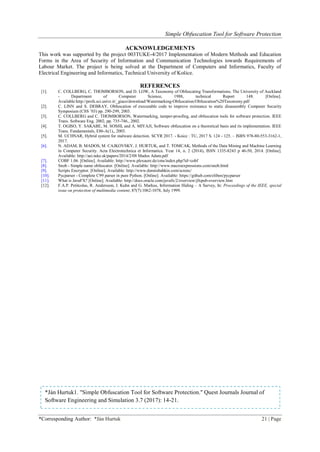 Simple Obfuscation Tool for Software Protection | PDF | Programming Languages | Computing