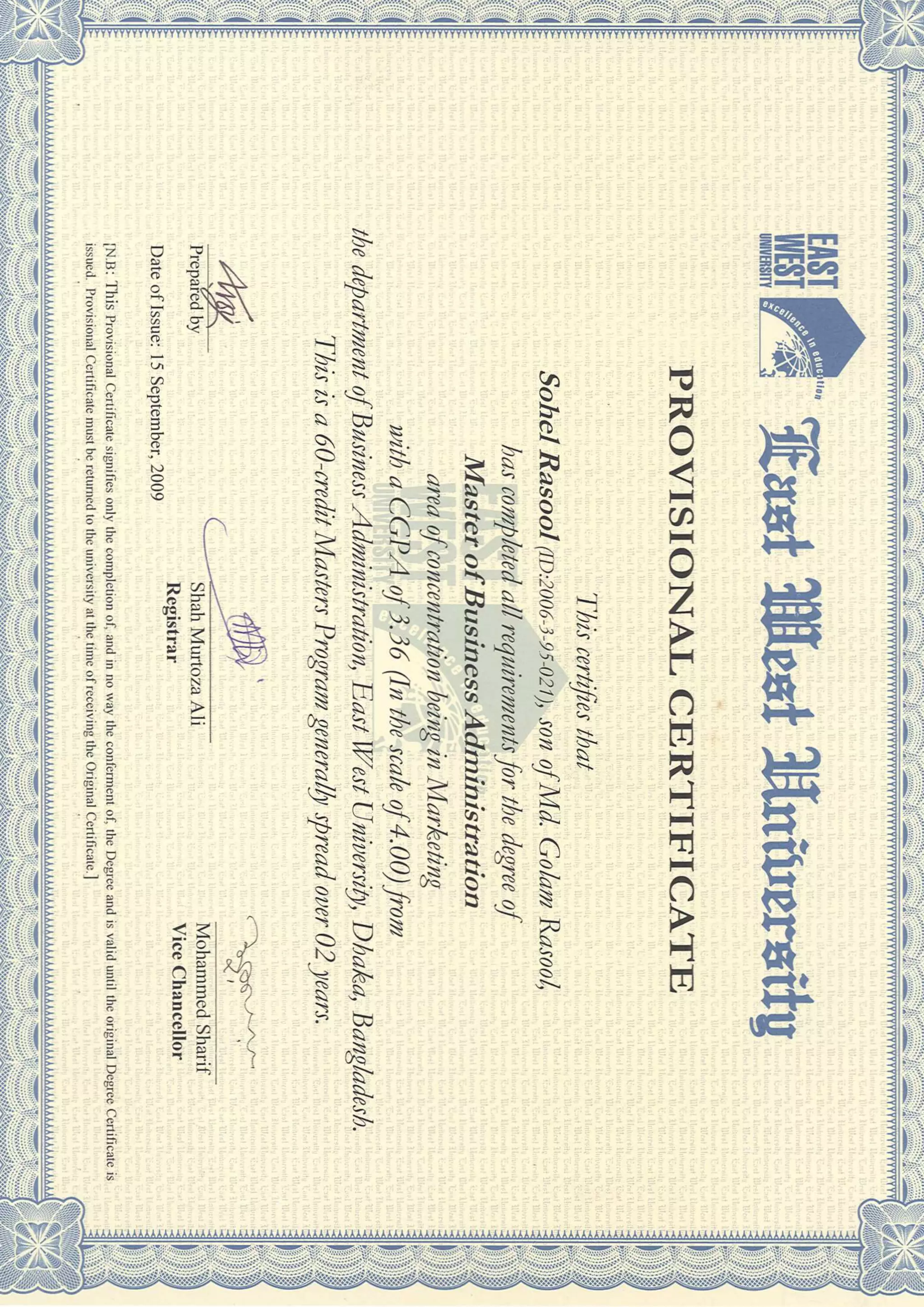 MBA Certificate | PDF