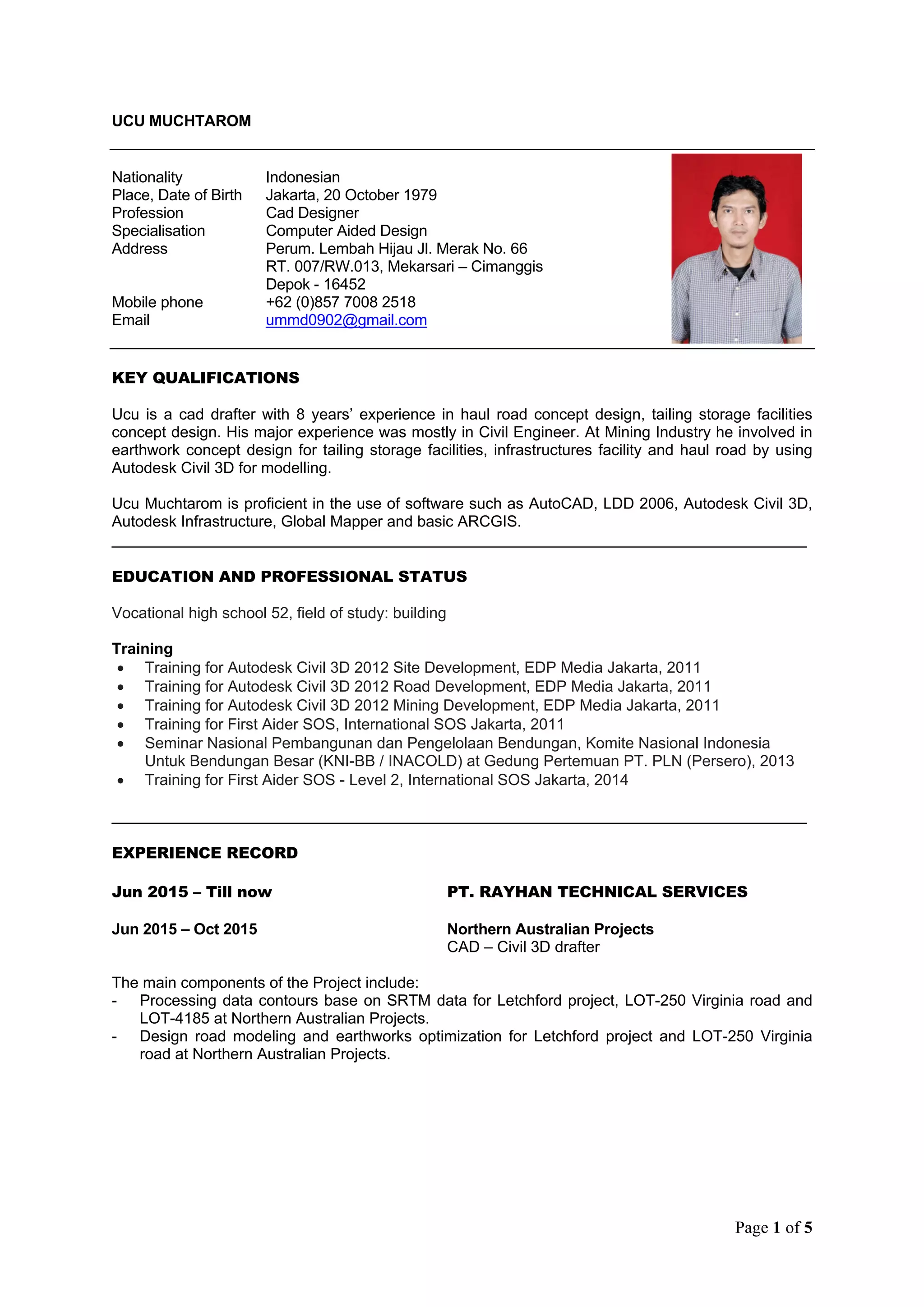 CV_Lengkap-Ucu_Muchtarom-2016 | PDF