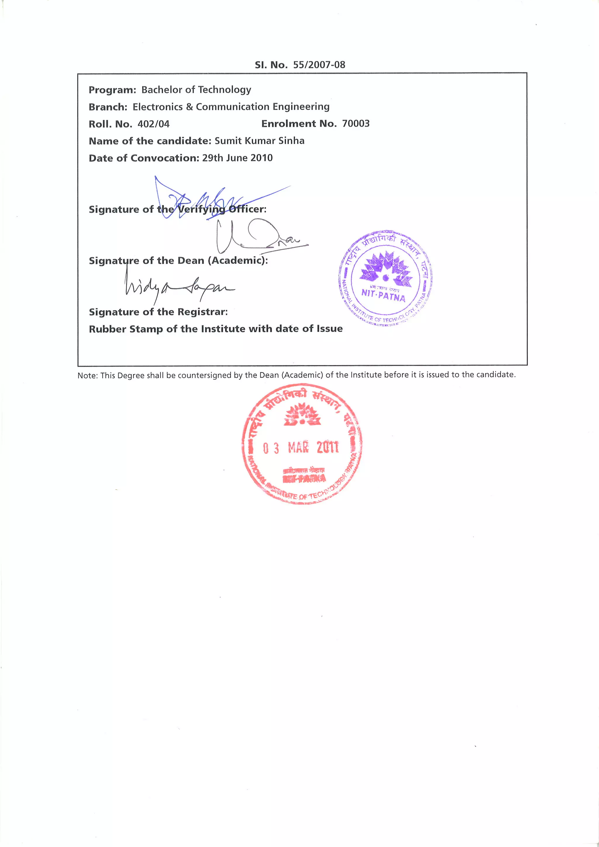 Degree Testamur | PDF