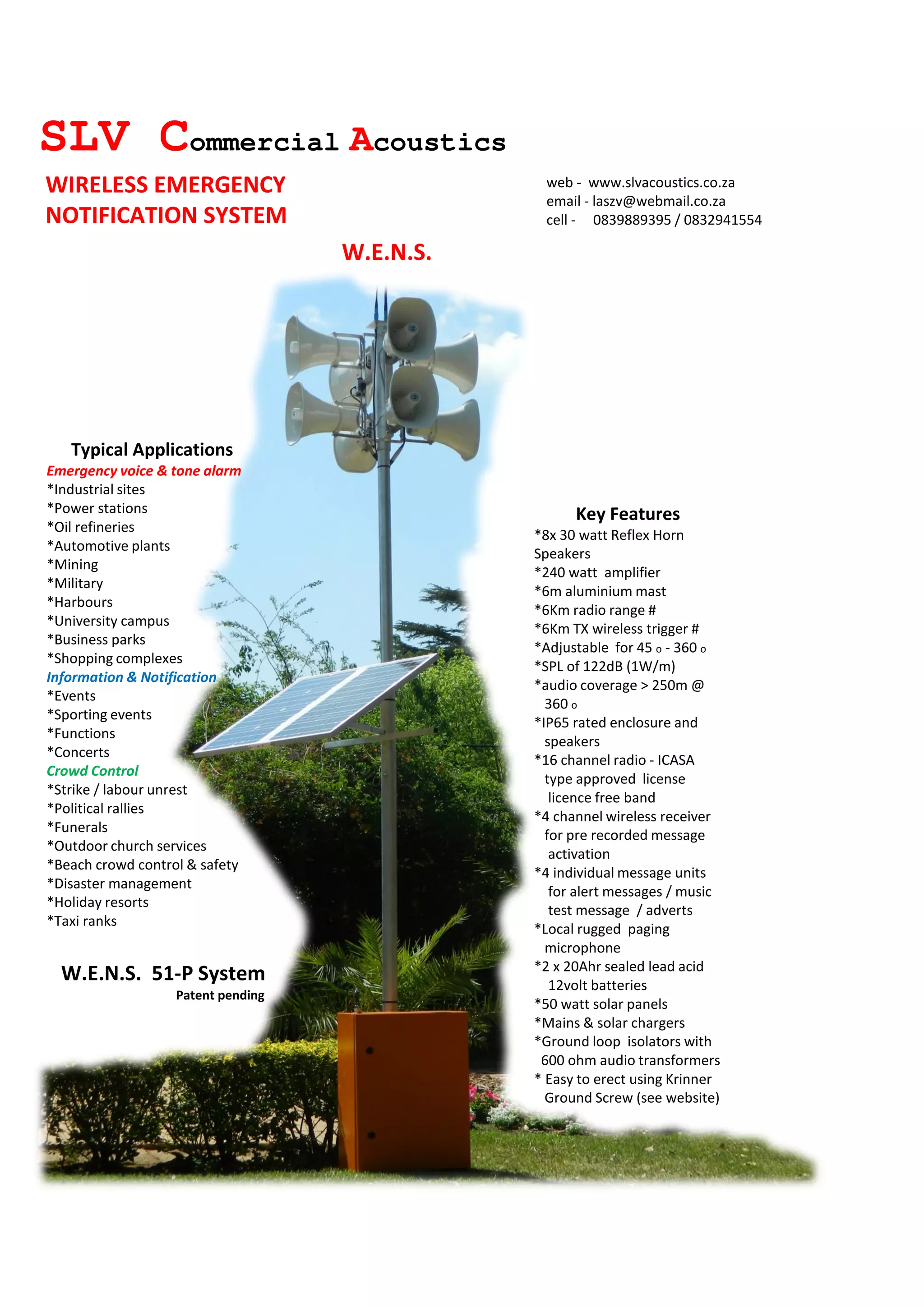 WENS SYSTEM BROCHURE | PDF