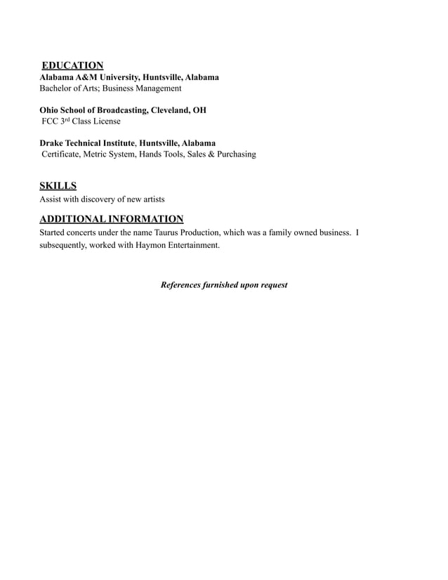 WILLARD FREEMAN revised resume | PDF | Business | Business and Finance