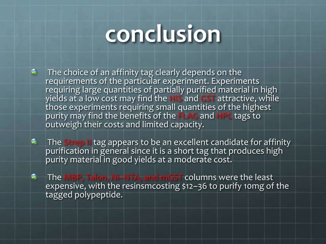 Affinity tags | PPTX | Chemistry | Science