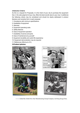 Electric ATV-Detailed Specification | PDF