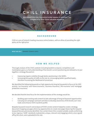 Chill Insurance Case Study | PDF