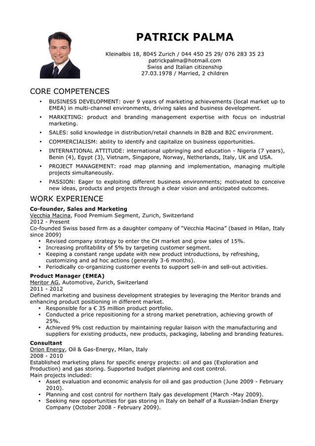 CV Patrick Palma | PDF