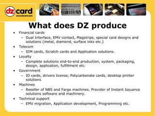 DZ CARD Group presentation 2016_Ahmed_ALI | PDF