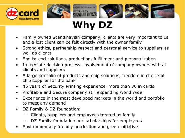 DZ CARD Group presentation 2016_Ahmed_ALI | PDF
