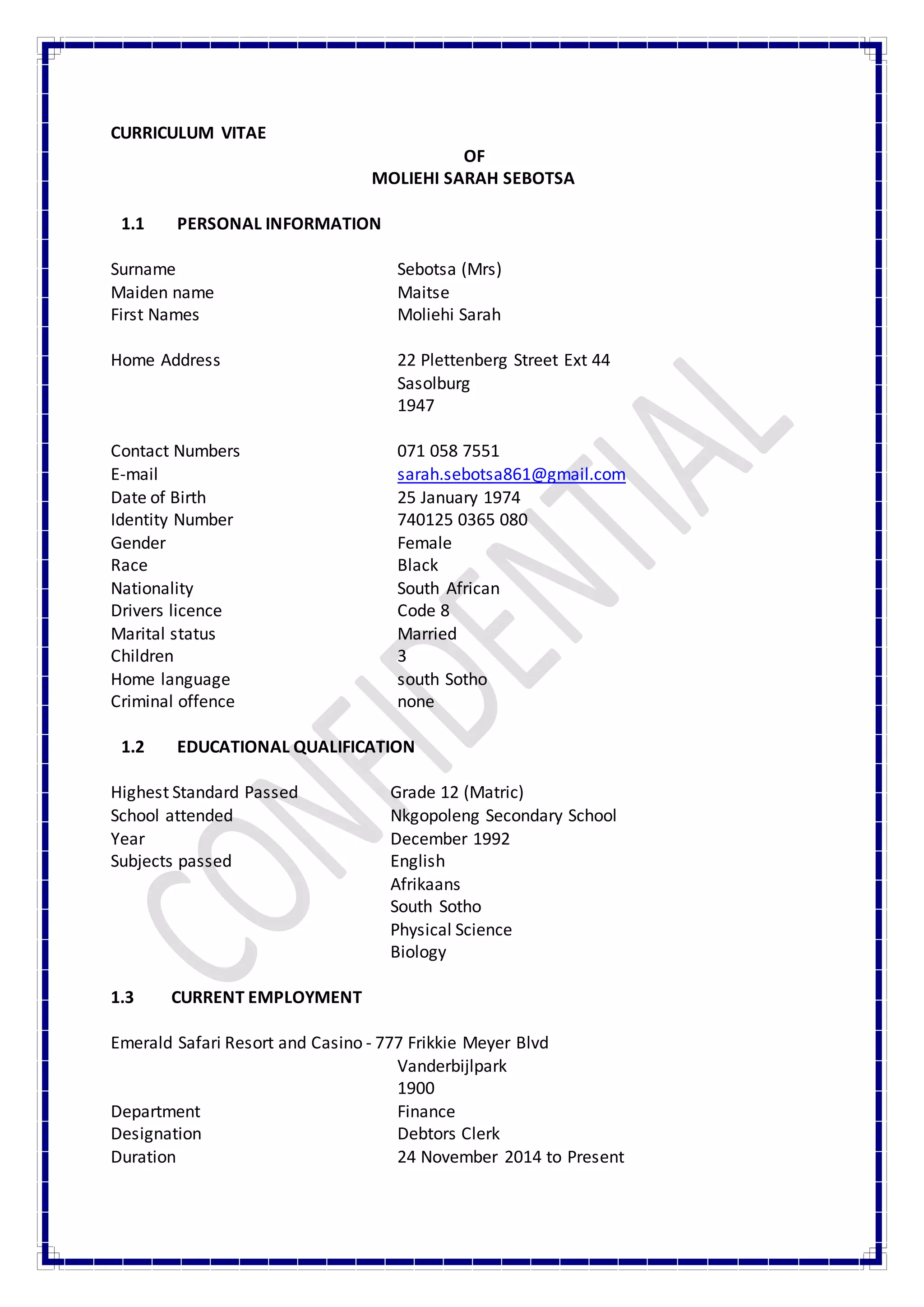 CURRICULUM VITAE Moliehi Sarah Sebotsa (1) | DOCX