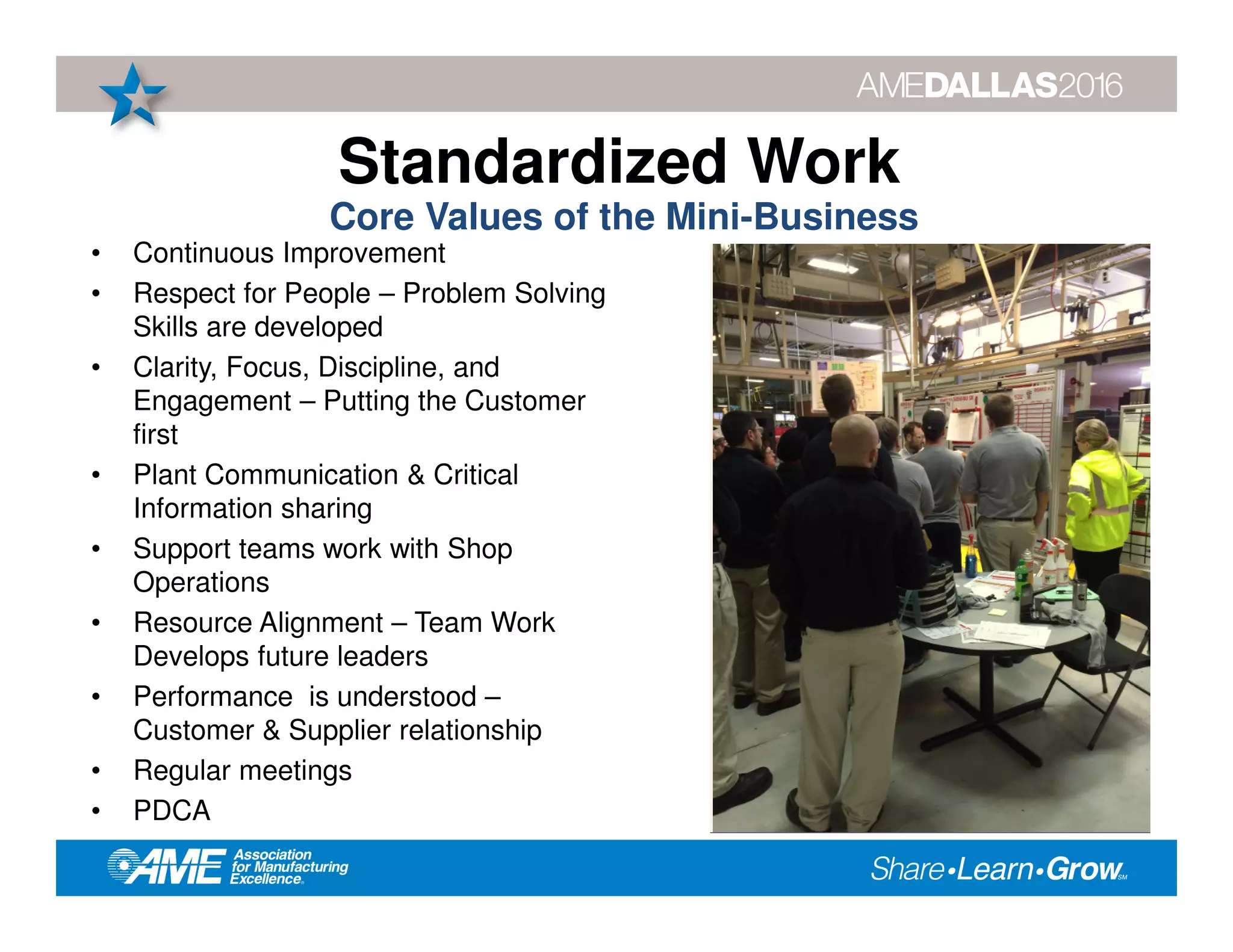 AME - Leaders Standardized Work Training | PDF