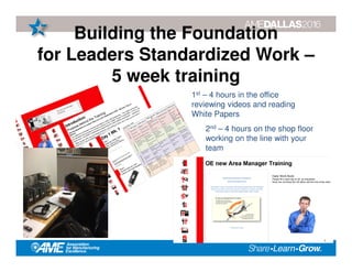 AME - Leaders Standardized Work Training | PDF