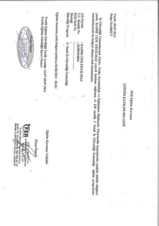 HSSE COURSE-TURKEY | PDF