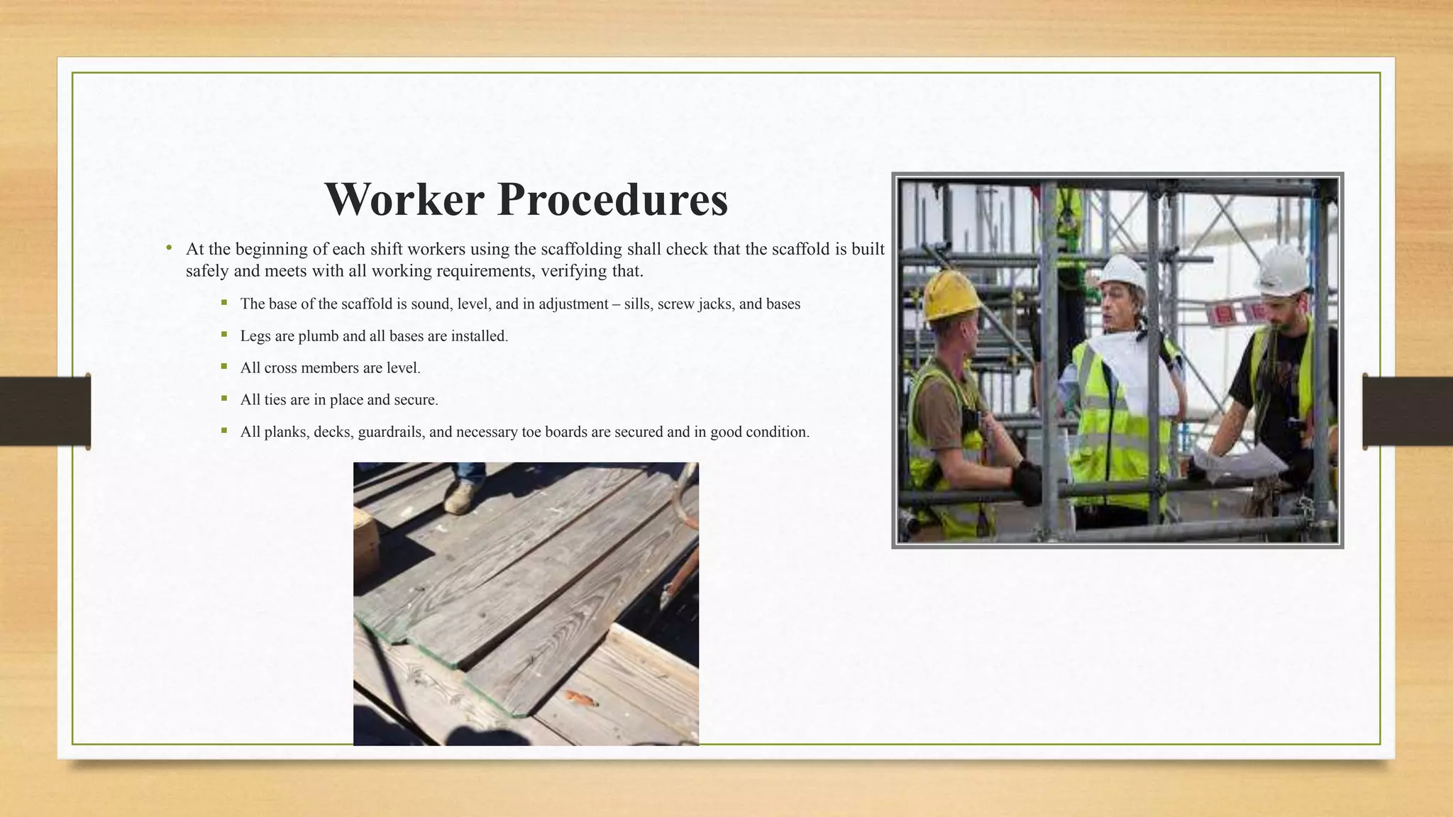 Scaffolding Safety Training Pptx