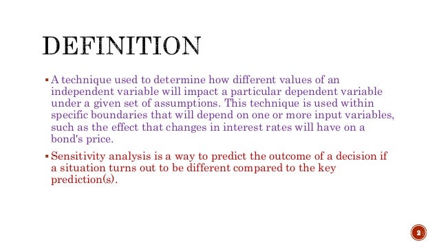 Sensitivity Analysis sensitivity-analysis