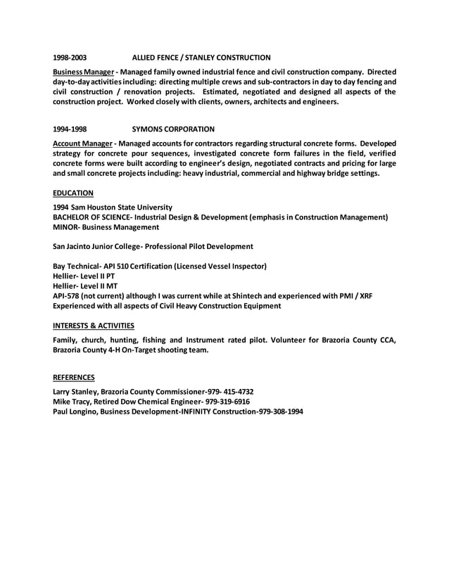 API 510 RESUME | DOCX | Construction Industry | Industries