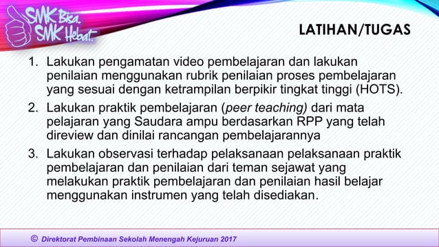 Praktik Baik Pembelajaran SMK Kurikulum K13 Revisi | PPTX