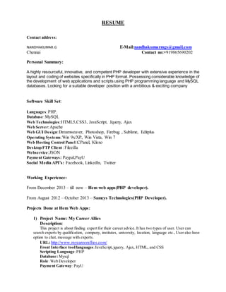 nandha resume final | PDF